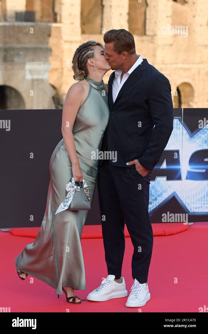 Rome, Italy. 12th May, 2023. Catherine Ritchson (l) and Alan Ritchson ...