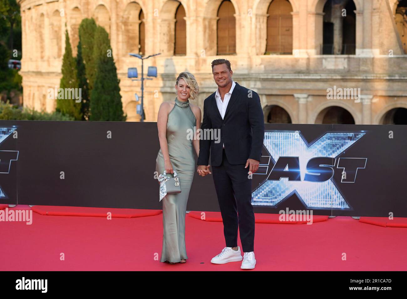 Rome Italy 12th May 2023 Catherine Ritchson L And Alan Ritchson