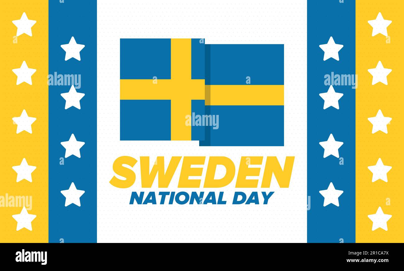 Sweden National Day. Celebrated on June 6 in Sweden. Happy national ...