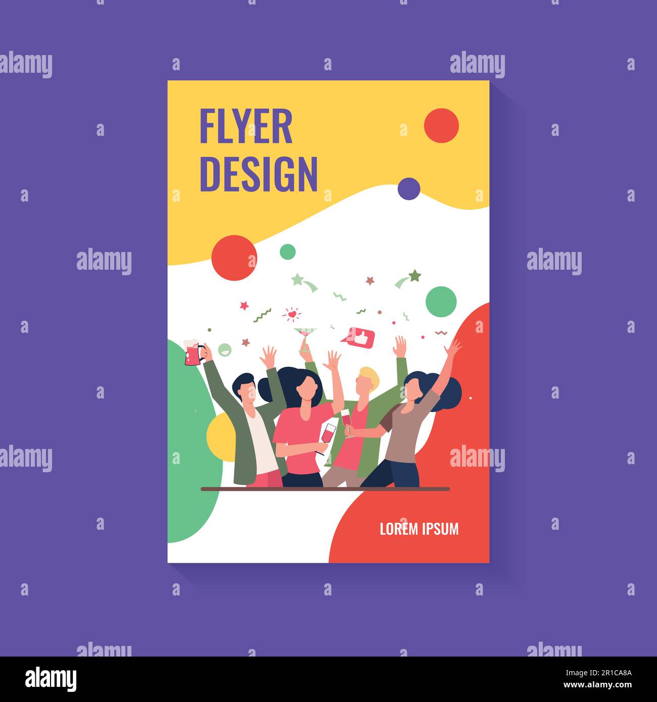 Happy friends celebrating event together Stock Vector Image & Art - Alamy