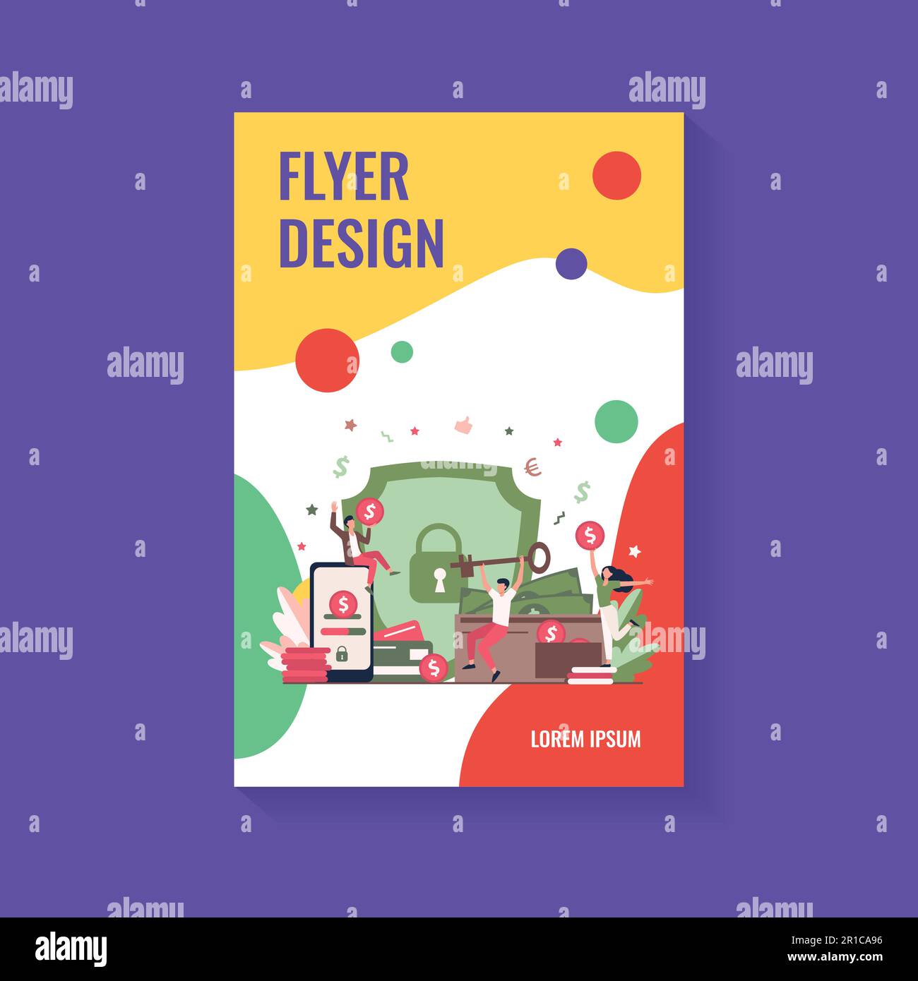 Happy people protecting money isolated flat vector illustration Stock ...