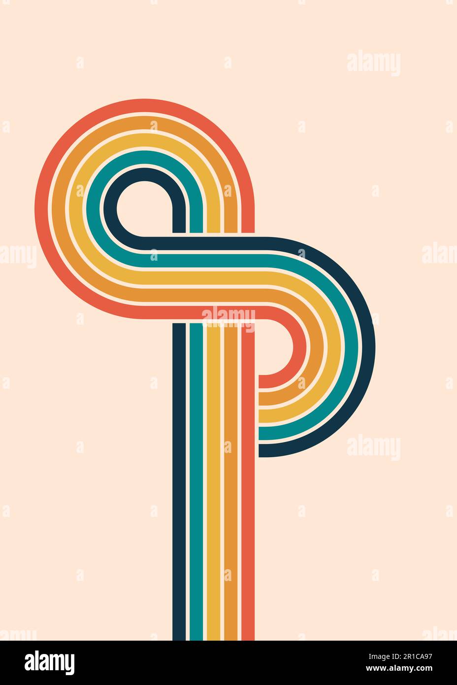 Groovy rainbow abstract lines Stock Vector Images - Alamy