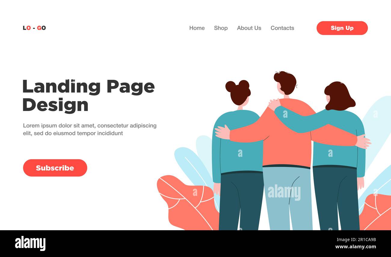 Group standing rear view Stock Vector Images - Alamy