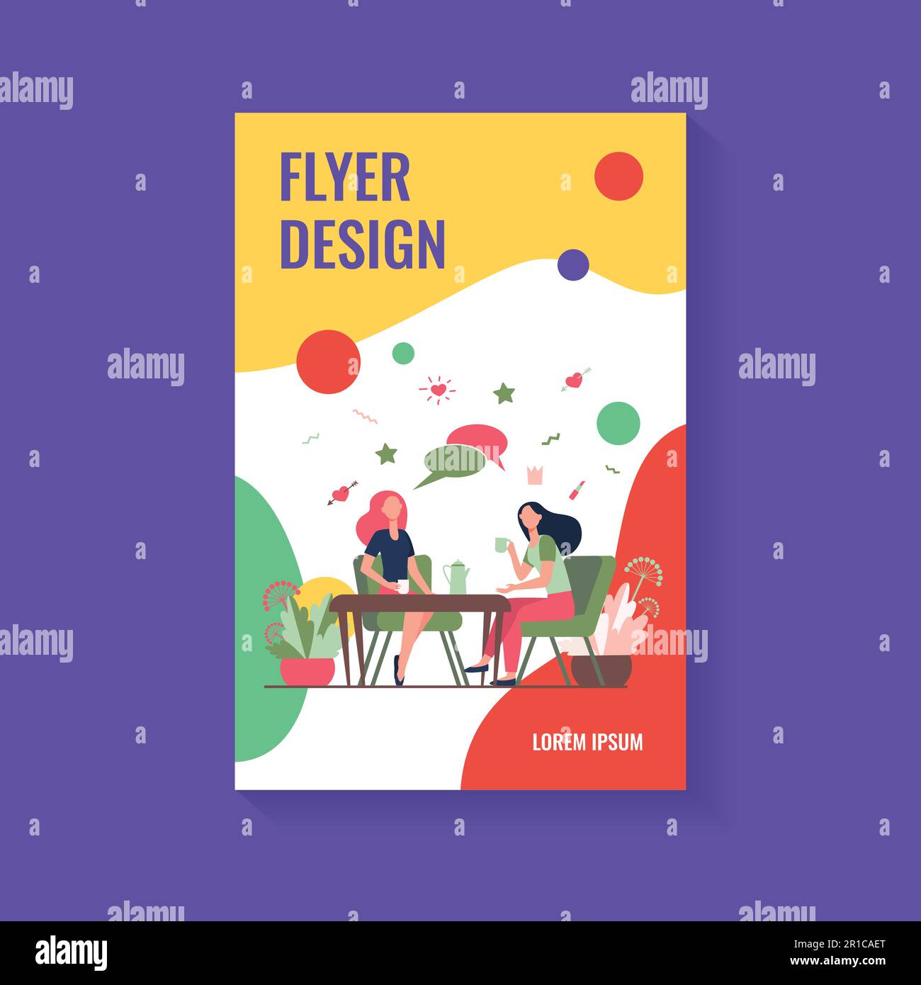 Friends hanging out cafe Stock Vector Images - Alamy