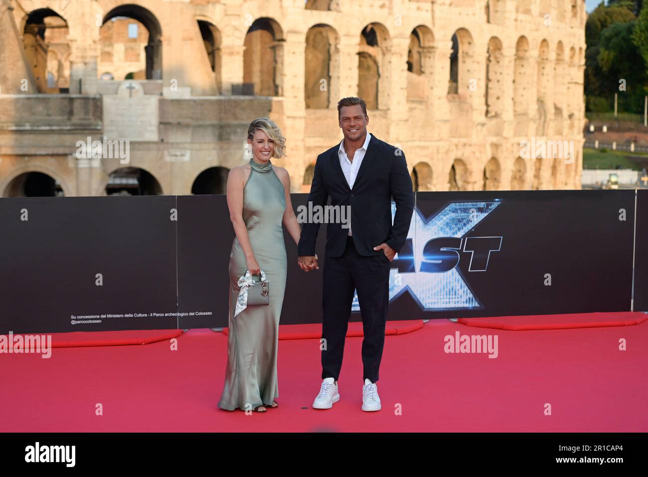 Rome, Italy. 12th May, 2023. Catherine Ritchson (l) and Alan Ritchson ...