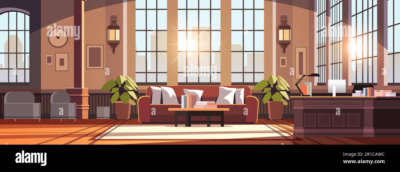 creative empty no people apartment modern loft interior of open space ...