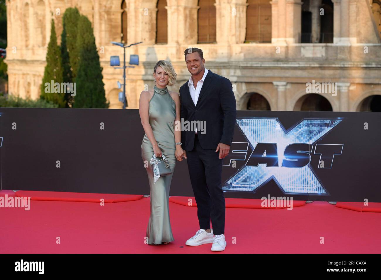 Rome, Italy. 12th May, 2023. Catherine Ritchson (l) and Alan Ritchson ...