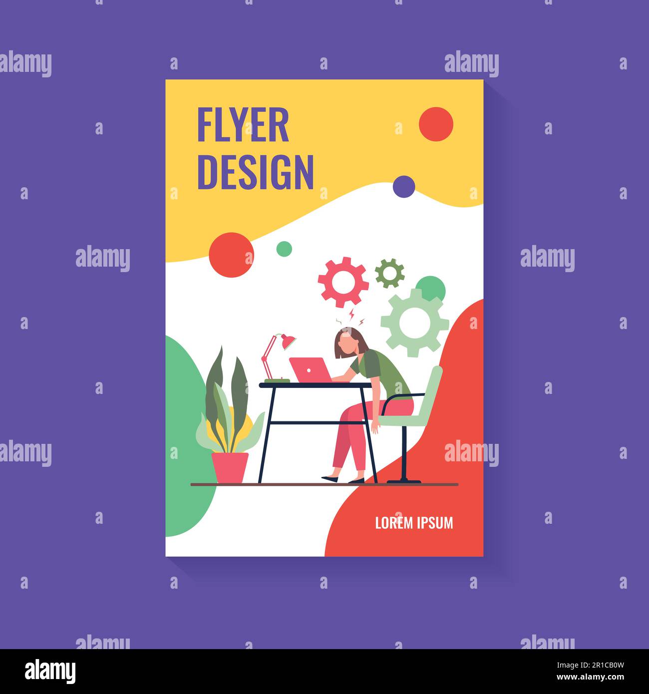 Tired bored exhausted female Stock Vector Images - Alamy