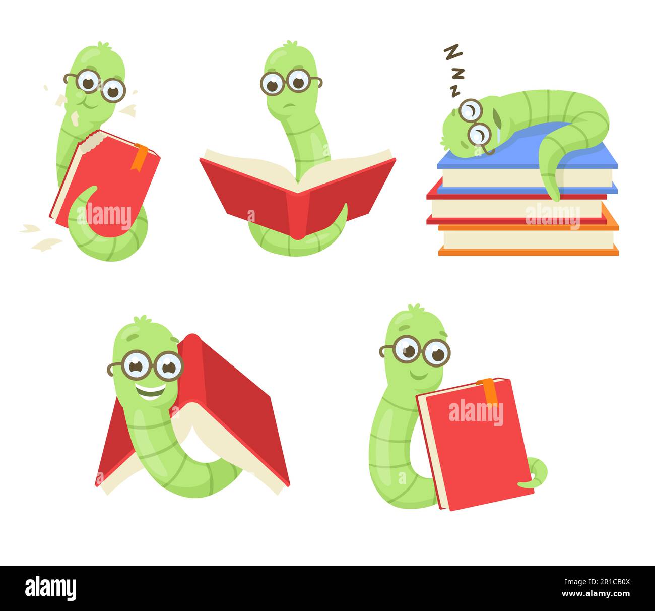 Bookworm cartoon hi-res stock photography and images - Alamy