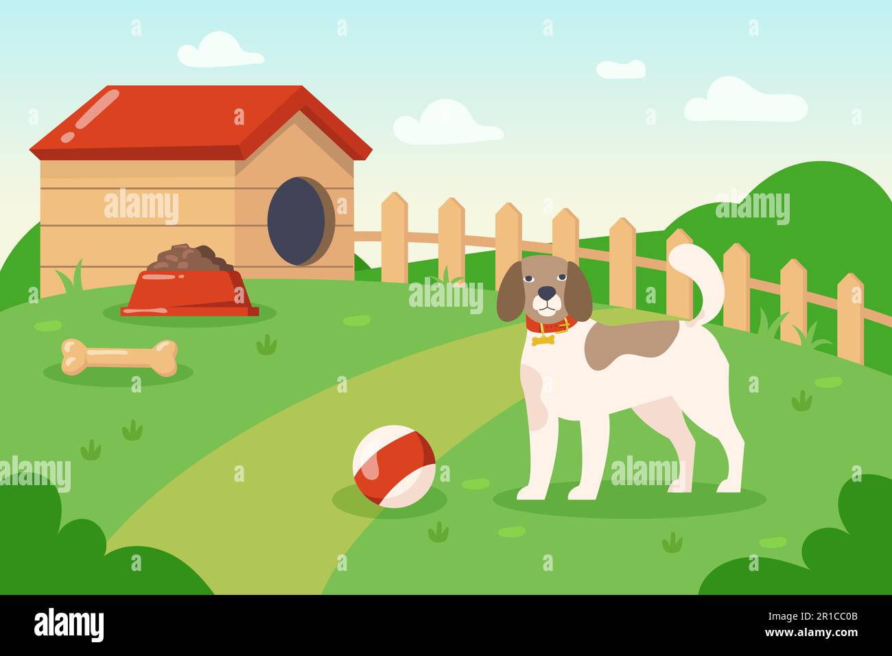 Dog playing pet toy Stock Vector Images - Alamy