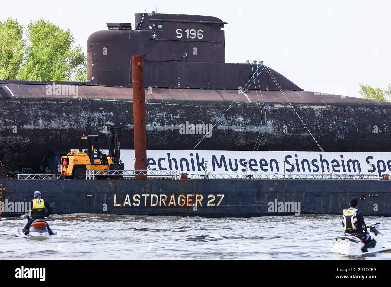 Düsseldorf, Germany, 13.05.2023: Decommissioned German Navy submarine U ...