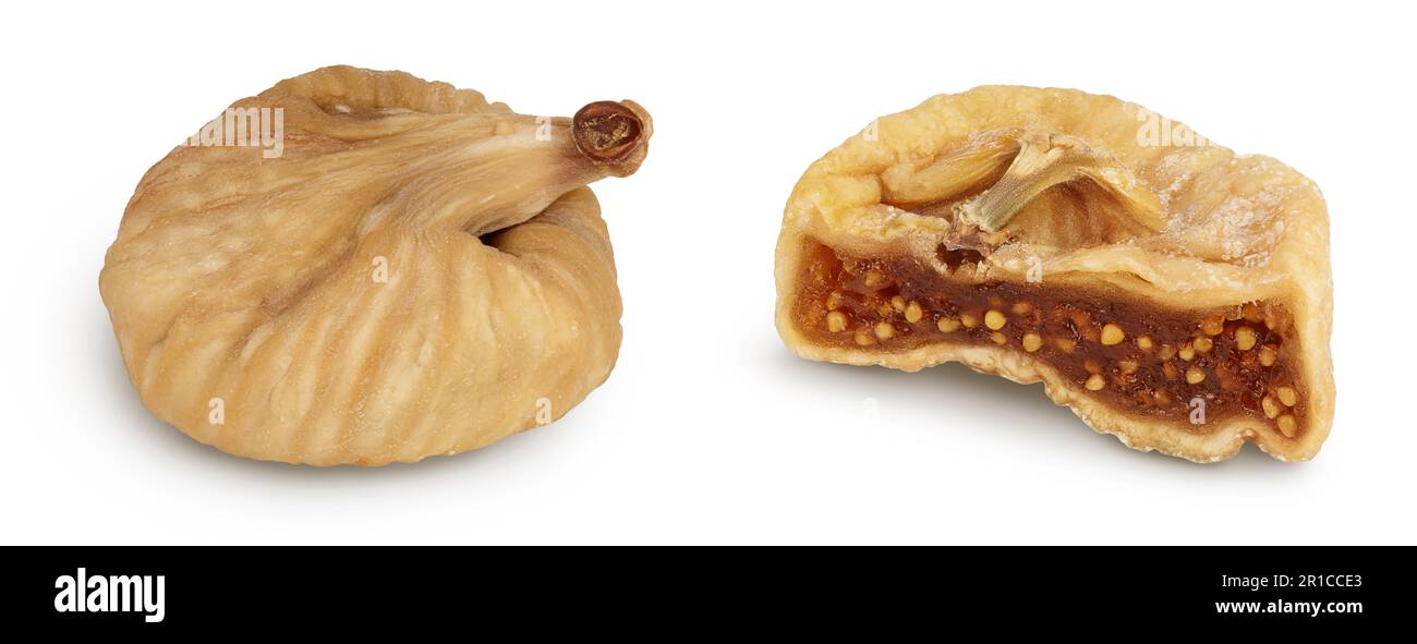 dried fig isolated on white background with full depth of field Stock ...