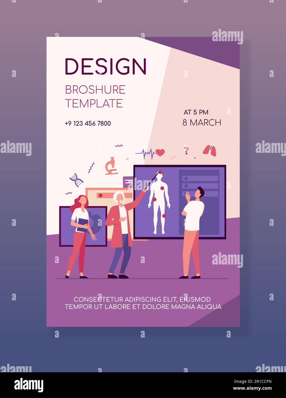 Senior professor lecturing students group in classroom Stock Vector ...