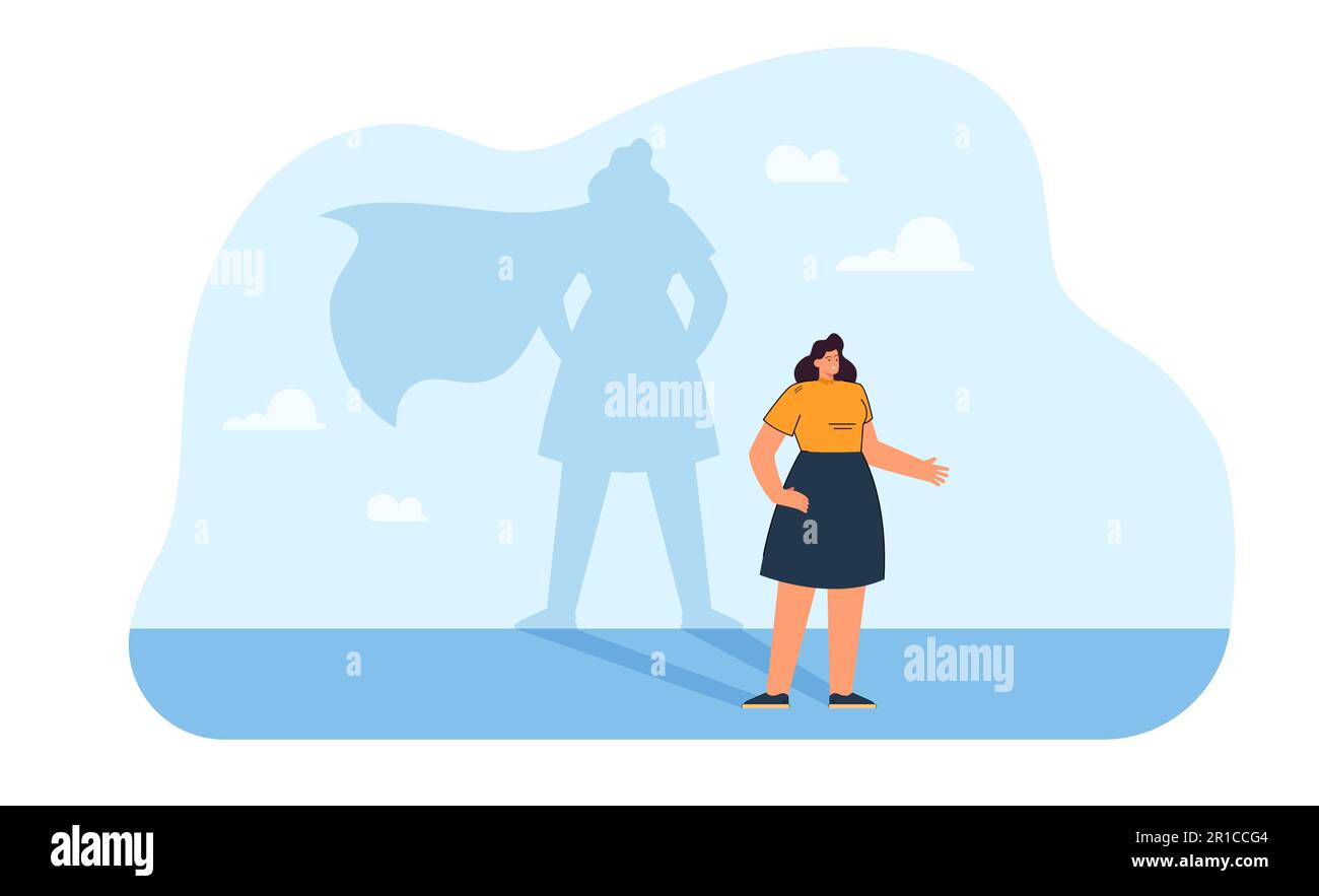 Happy cartoon business woman super hero hi-res stock photography and ...