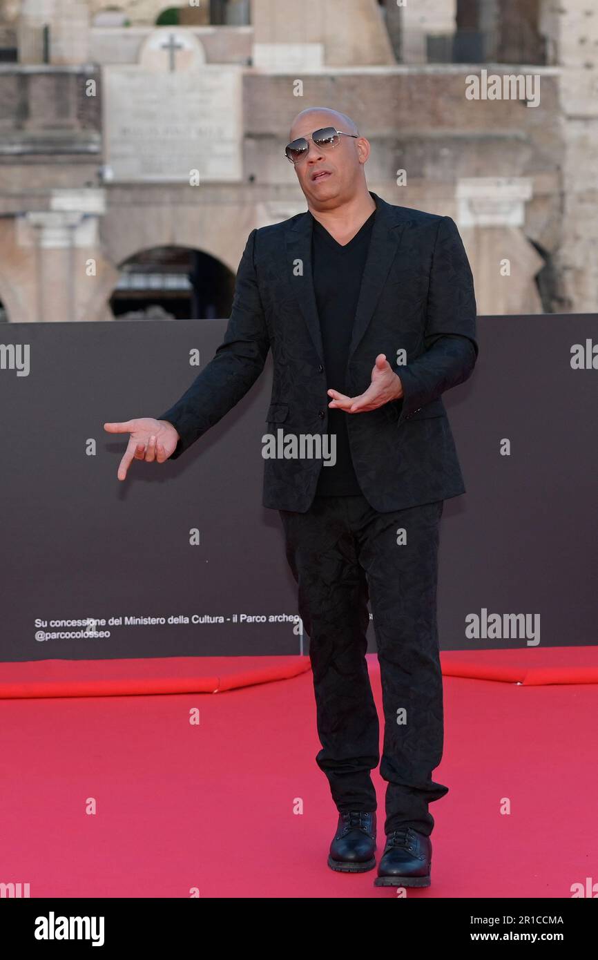 Rome, Italy. 12th May, 2023. Vin Diesel attends at the red carpet of ...