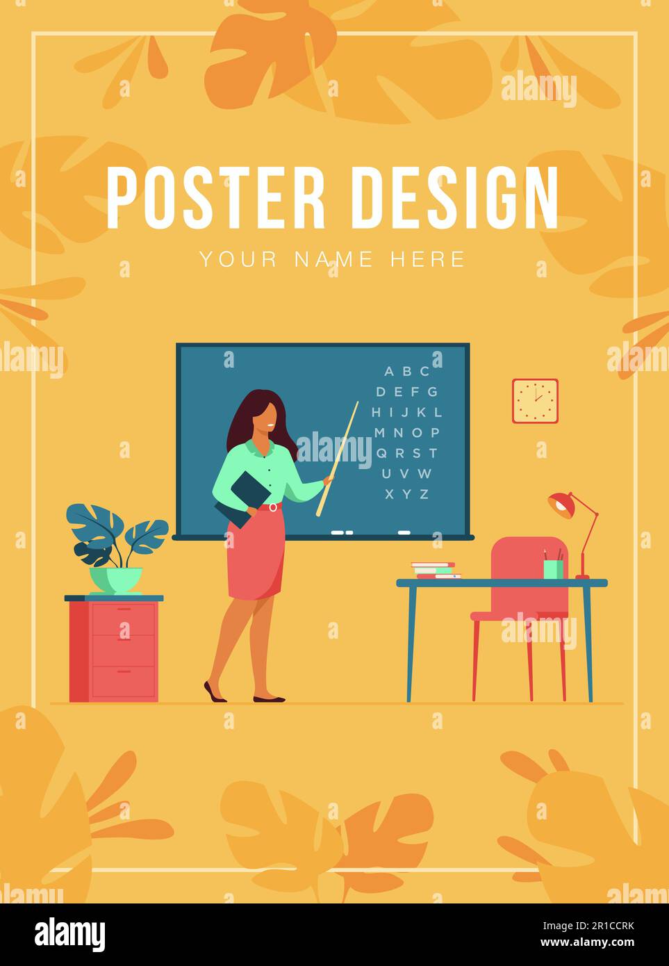 Desk near Stock Vector Images - Alamy