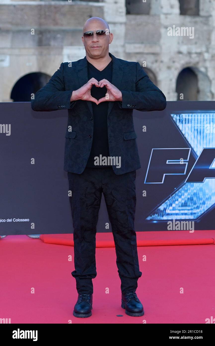 Rome, Italy. 12th May, 2023. Vin Diesel attends at the red carpet of ...