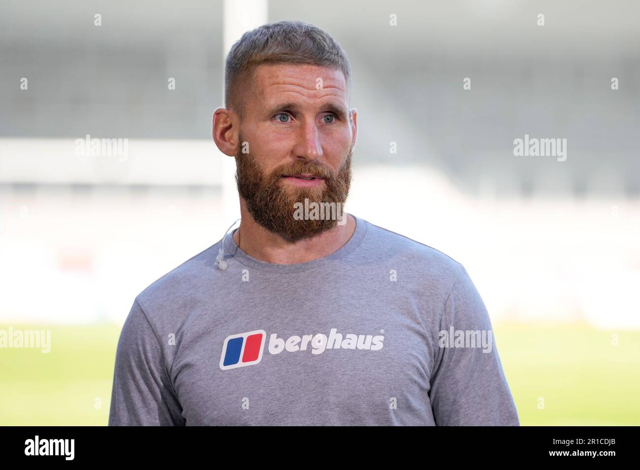 St Helens, UK. 13th May, 2023. Sam Tompkins working as an analyst for ...