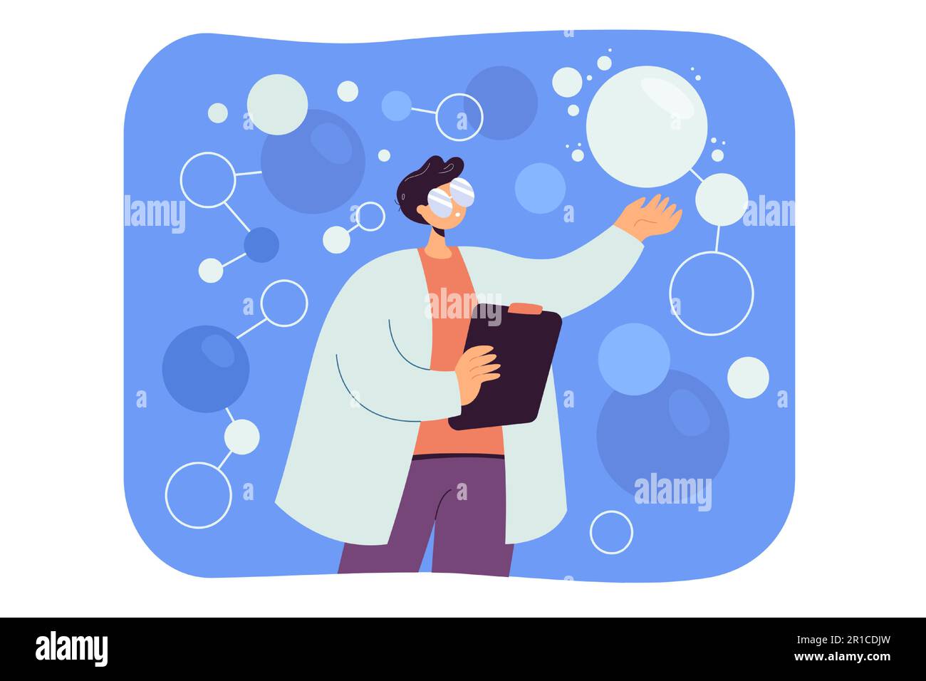 Cartoon character doing scientific research Stock Vector Image & Art ...
