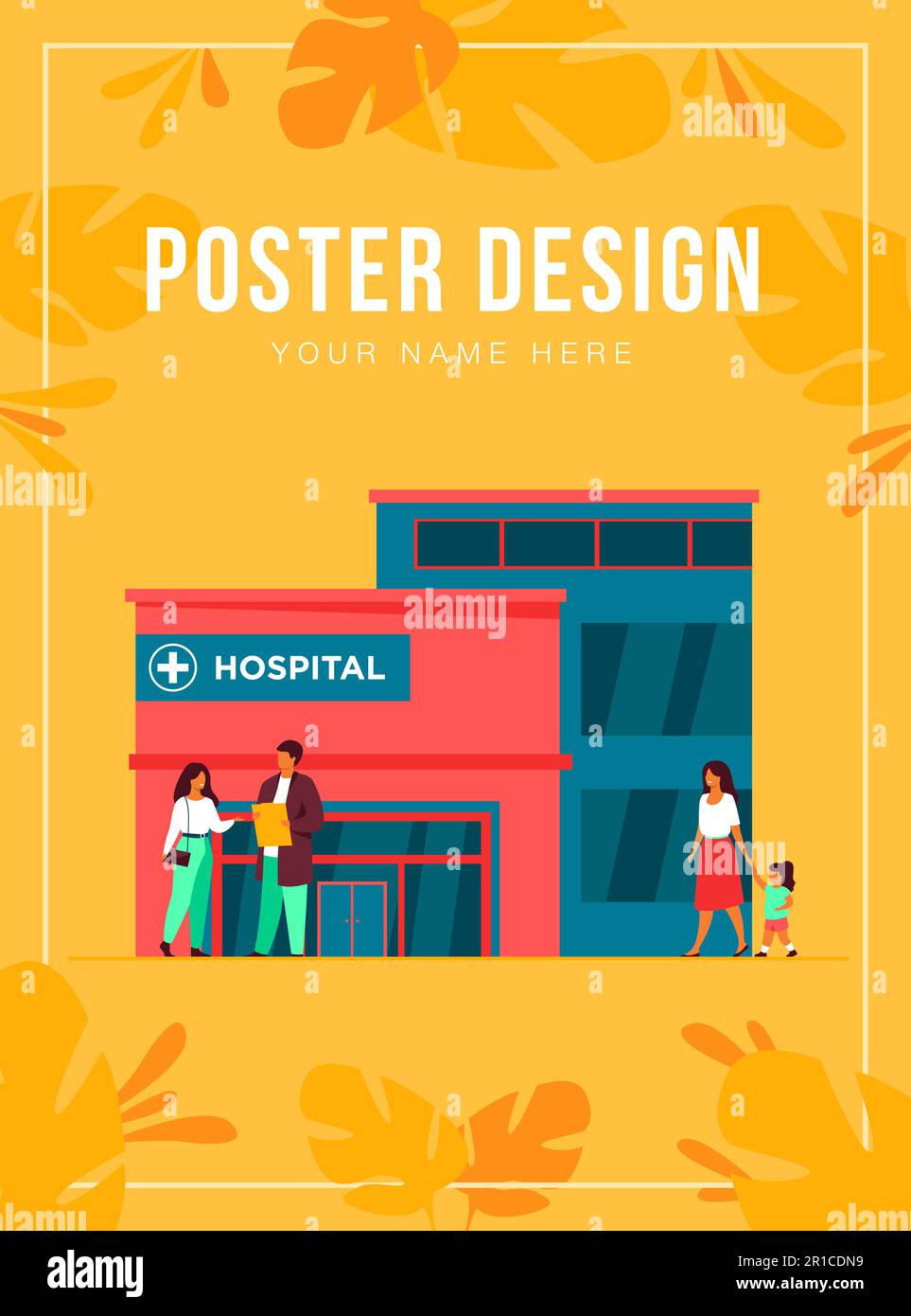 Hospital entrance facade Stock Vector Images - Alamy