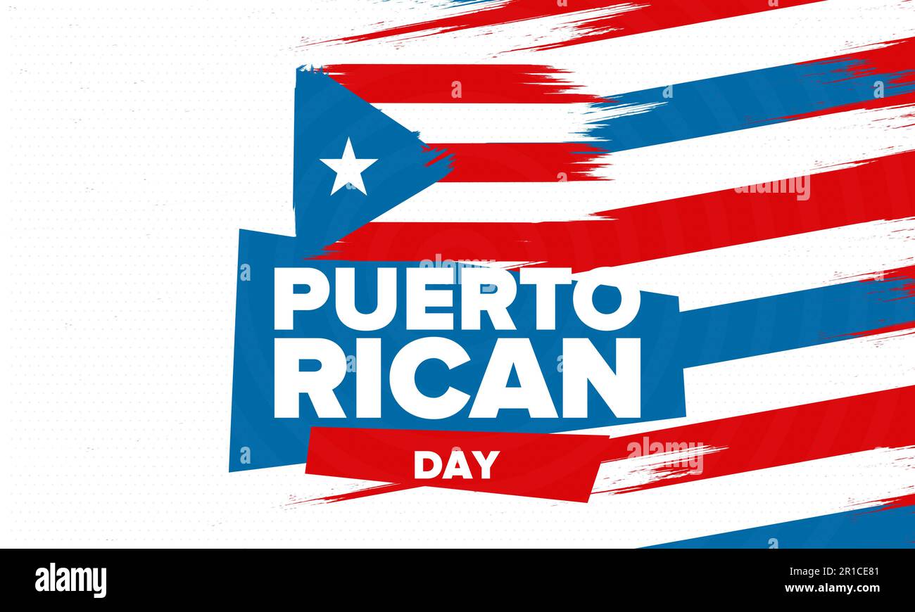 Puerto Rican Day. National happy holiday. Festival and parade in honor of independence and ...