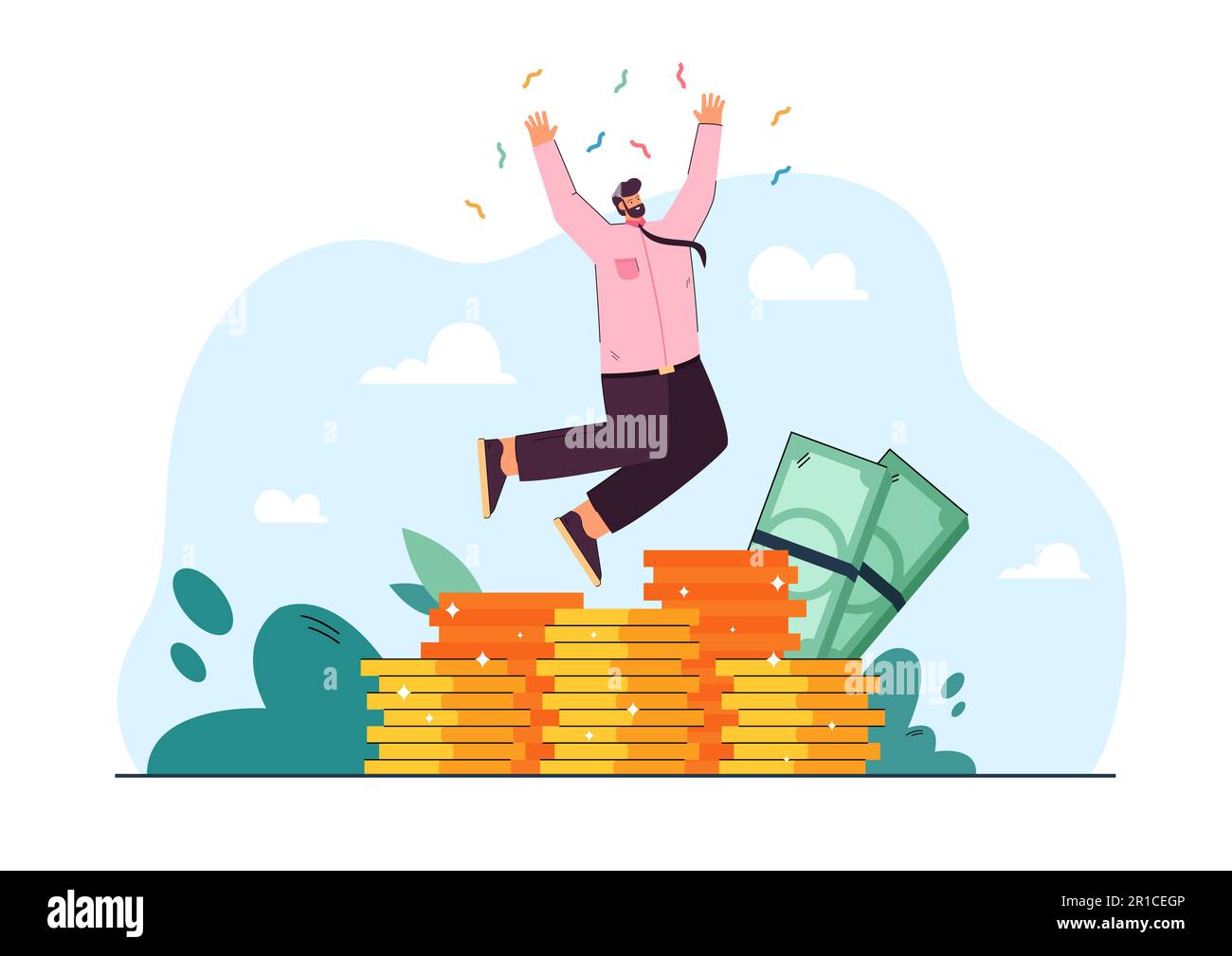 Cheerful banker Stock Vector Images - Alamy