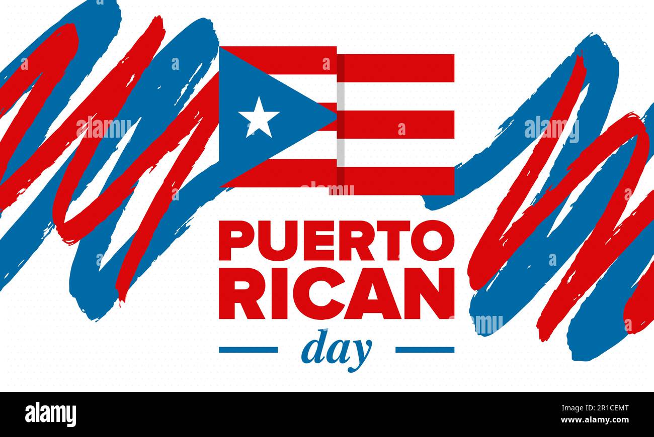 Puerto Rican Day. National happy holiday. Festival and parade in honor ...
