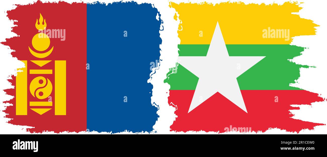 Myanmar and Mongolia grunge flags connection, vector Stock Vector Image ... Myanmar and Mongolia grunge flags connection, vector Stock Vector Image ...