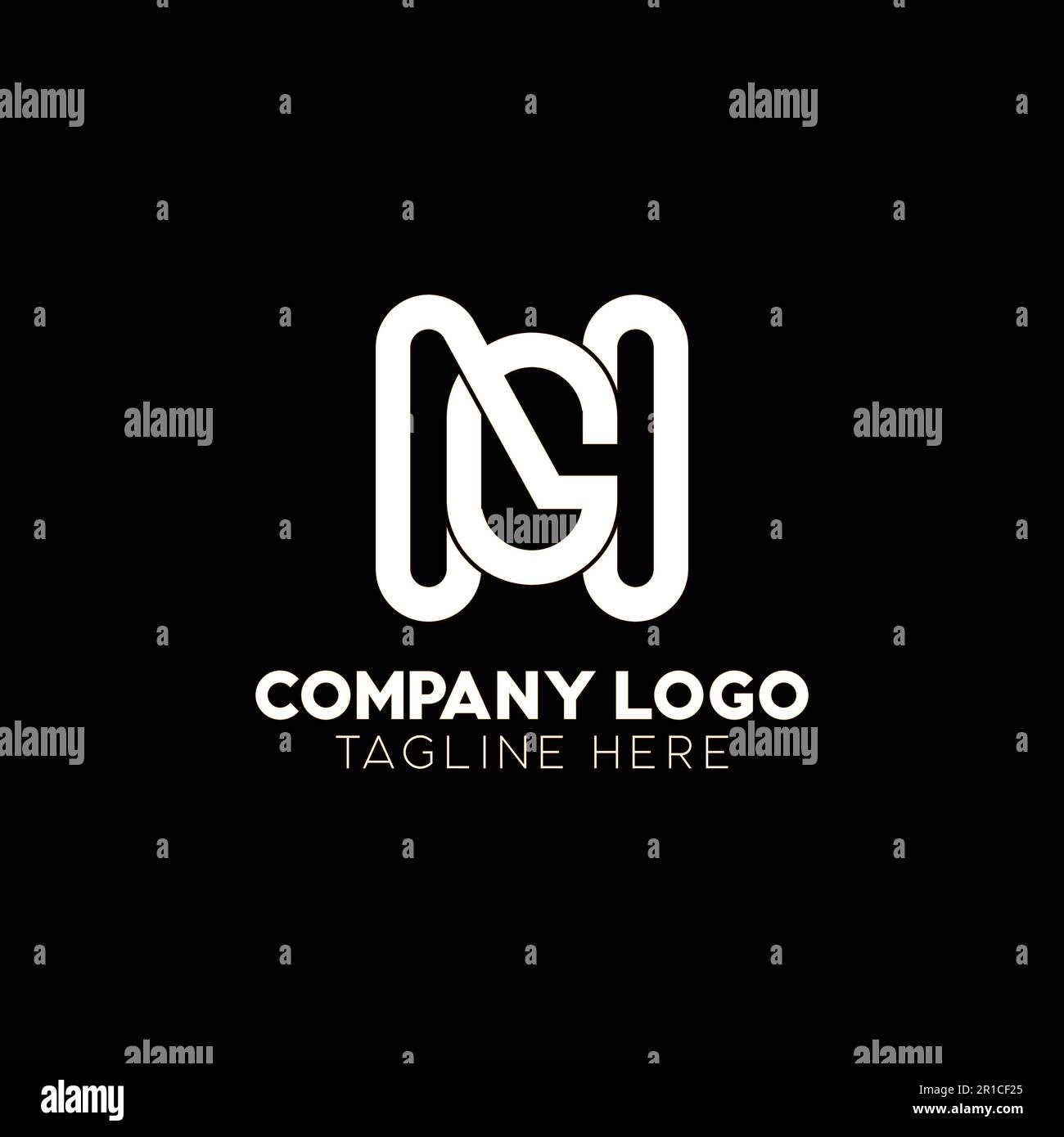 Letter RF logo design concept isolated on Black background Stock Vector ...