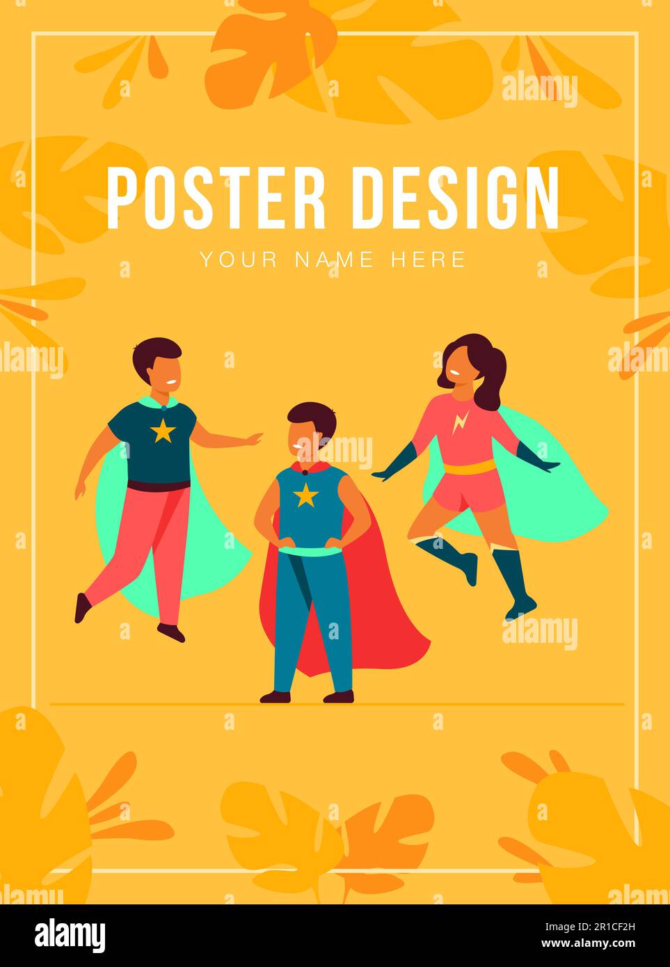 Children playing superhero characters Stock Vector Image & Art - Alamy