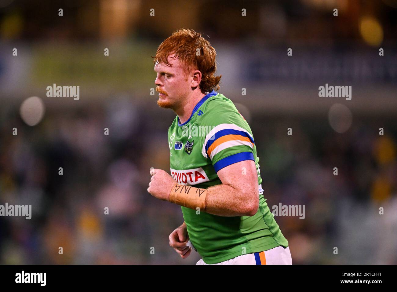 Corey Horsburgh of the Raiders is sin binned during the NRL Round 11 ...