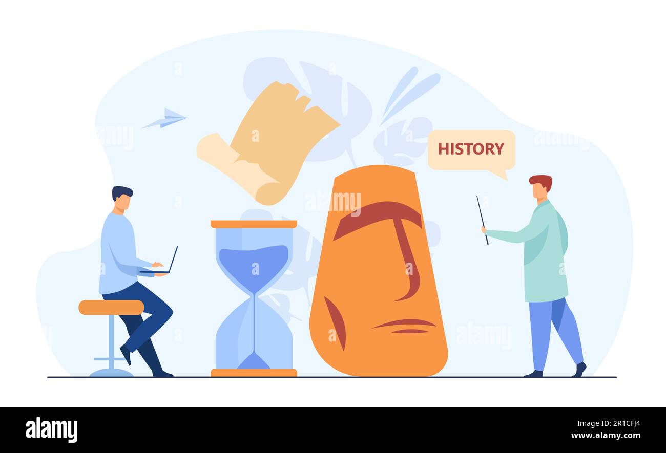 Tiny men learning ancient history Stock Vector Image & Art - Alamy