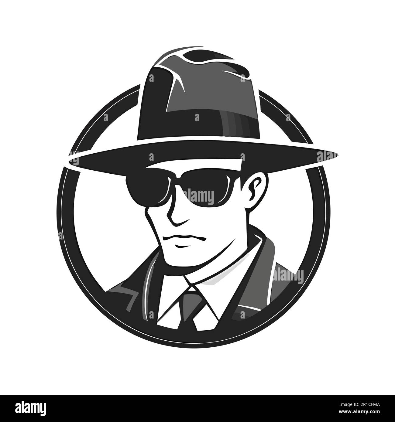 Thief, criminal, robber logo isolated on white background. Vector ...