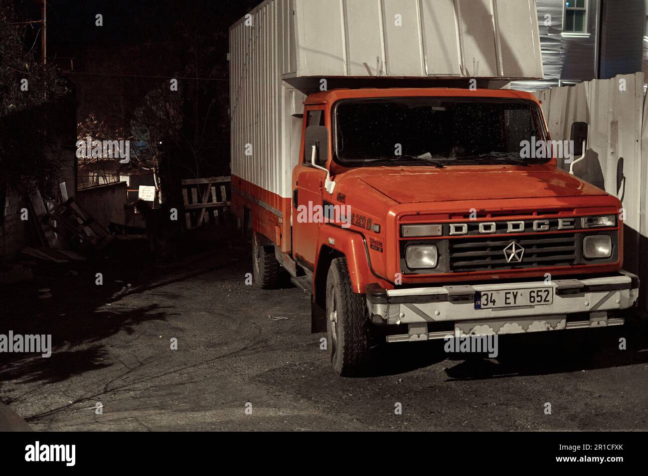 Old ford lorry in the evening street of Istanbul Stock Photo - Alamy