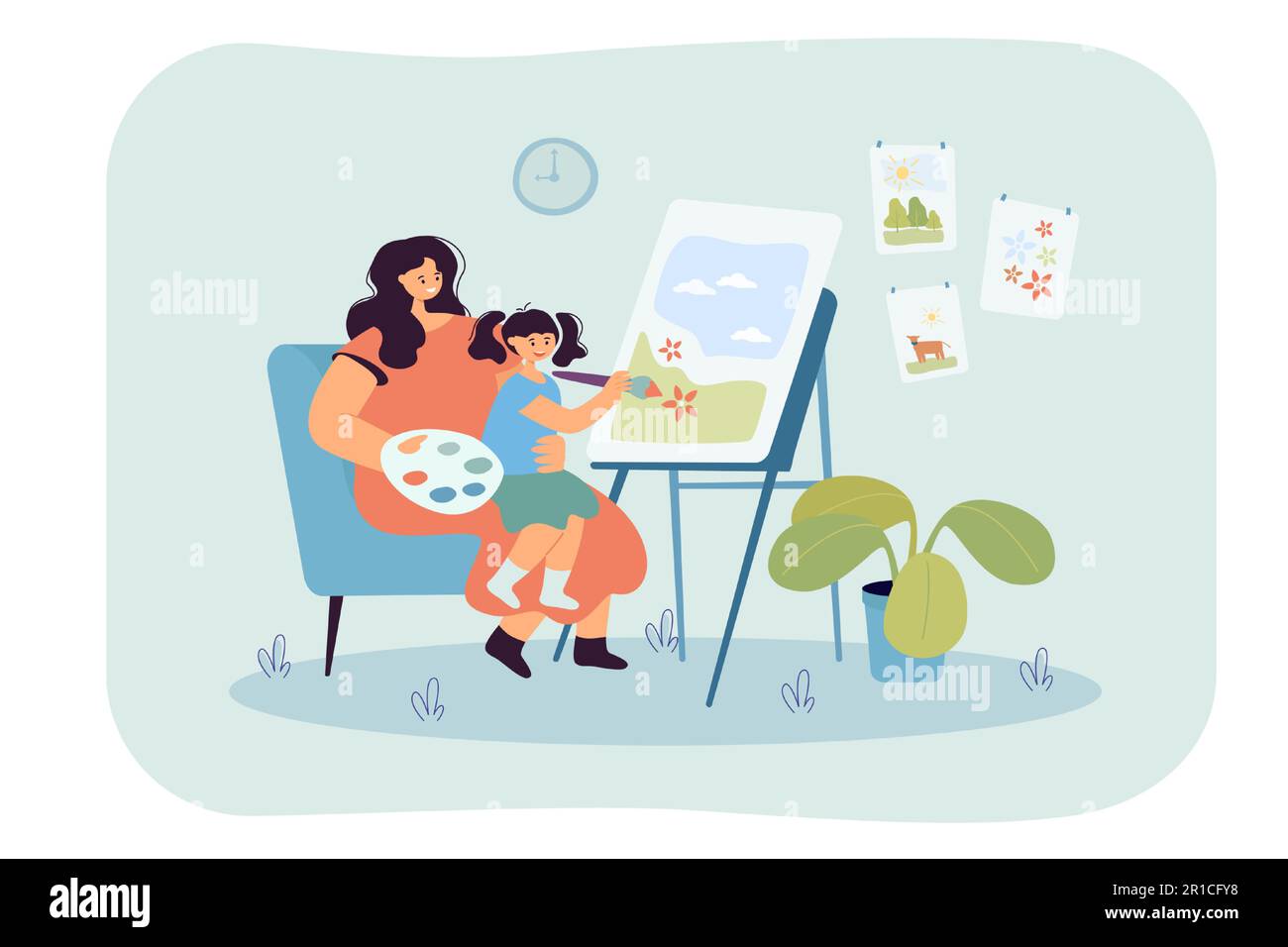 Character flat drawing mother Stock Vector Images - Alamy