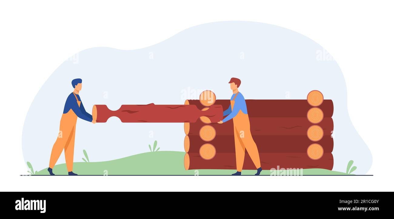 Timber carrying Stock Vector Images - Alamy