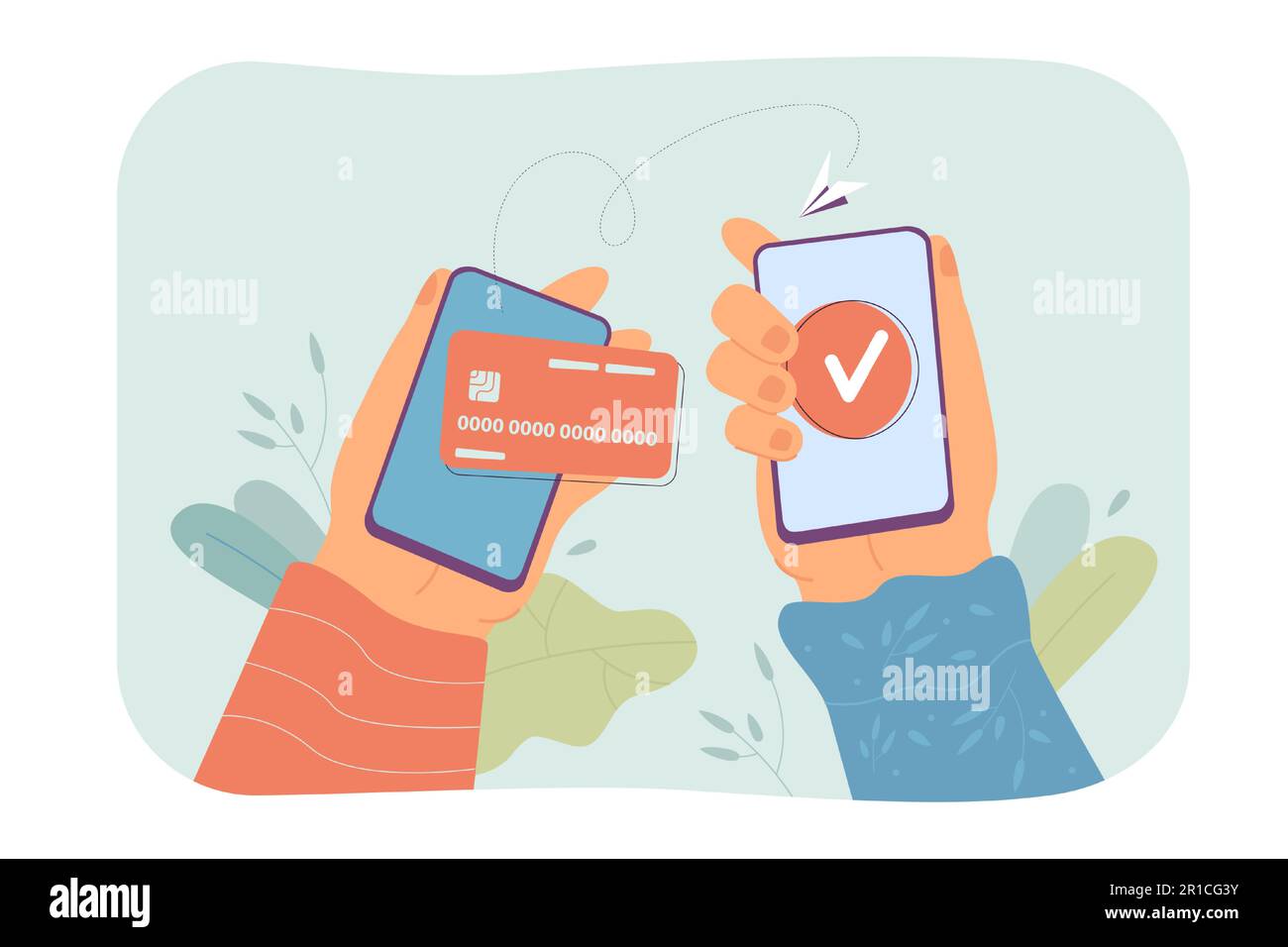 Online money transaction flat vector illustration Stock Vector Image ...