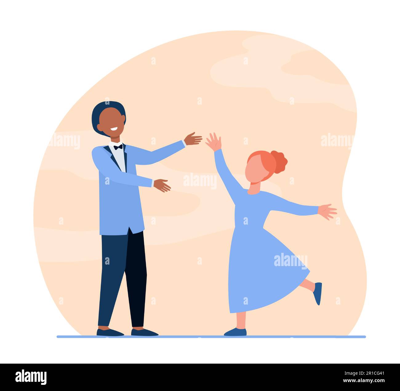 Diverse couple of kids dancing together Stock Vector Image & Art - Alamy