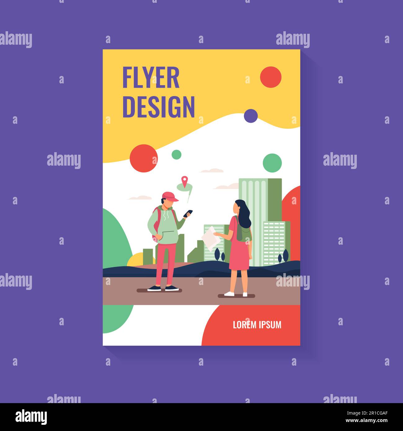 Tourist with paper map asking destination Stock Vector Image & Art - Alamy