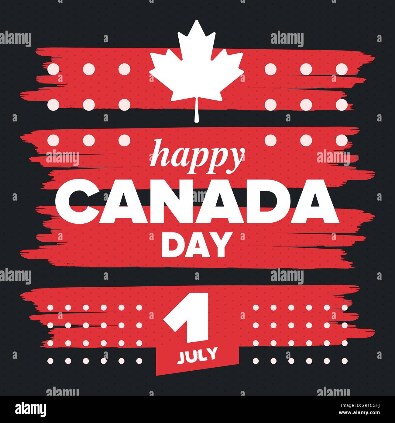 Happy Canada Day. National holiday, celebrated in July 1. Canadian flag ...