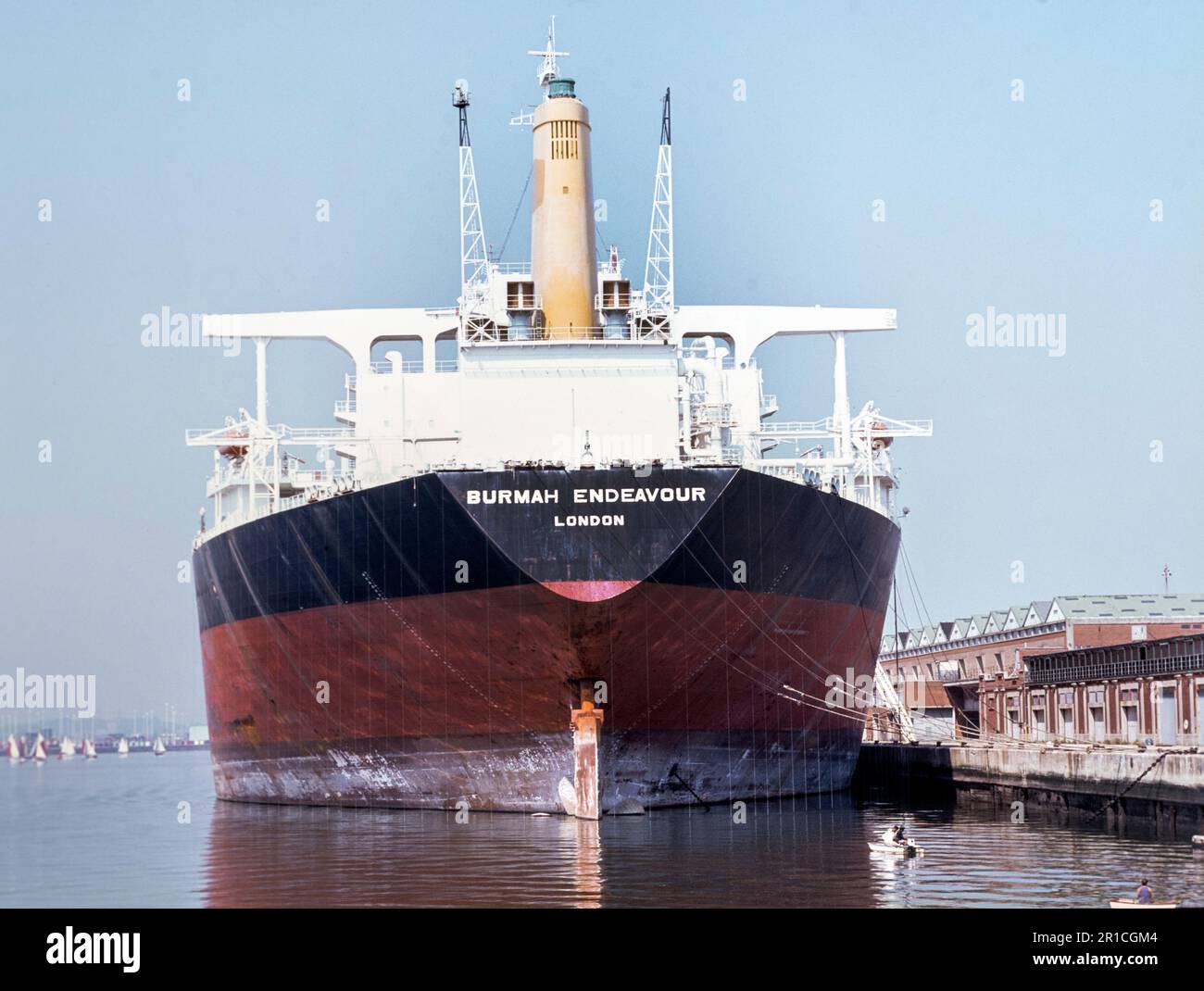Burmah Endeavour moored at berths 101 and 102 Southampton in 1983 - at ...