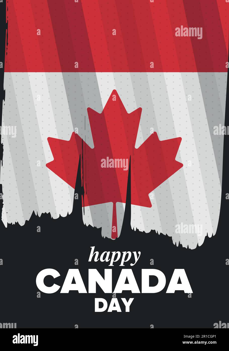 Happy Canada Day. National holiday, celebrated in July 1. Canadian flag ...