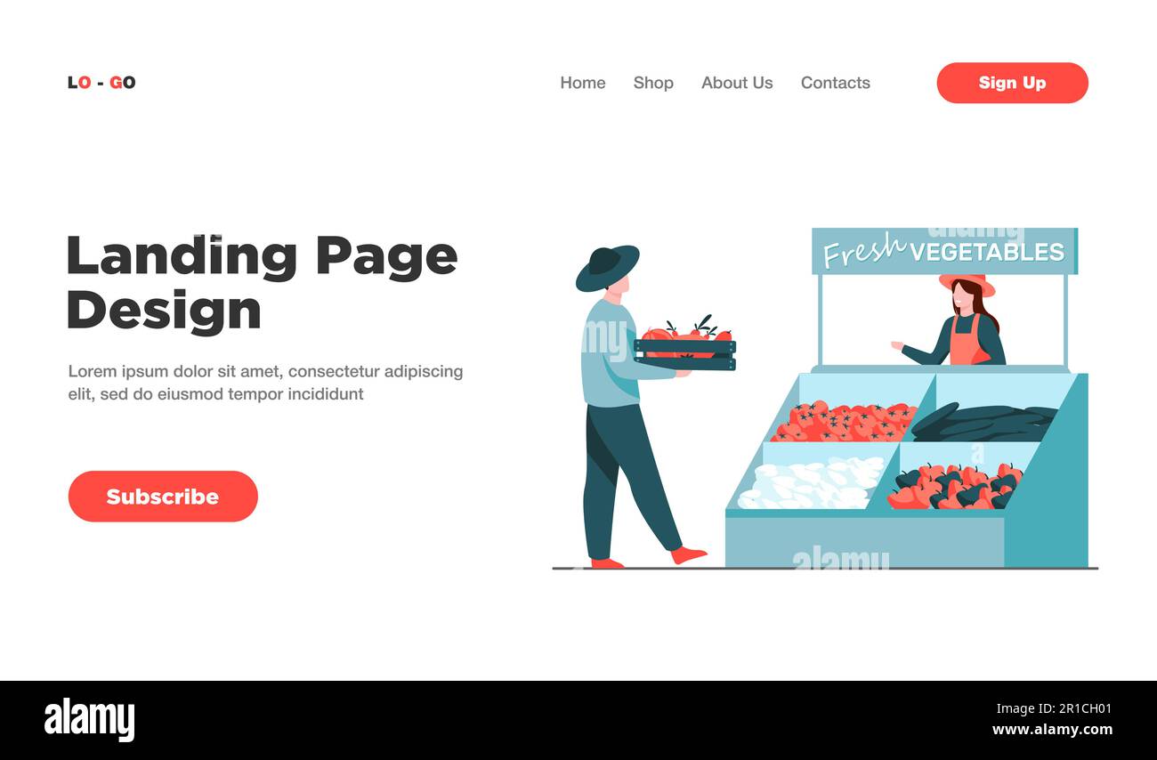 Stall selling fresh fruit Stock Vector Images - Alamy