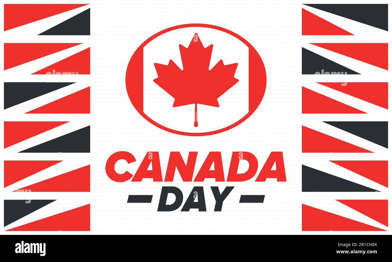 Happy Canada Day. National holiday, celebrated in July 1. Canadian flag ...
