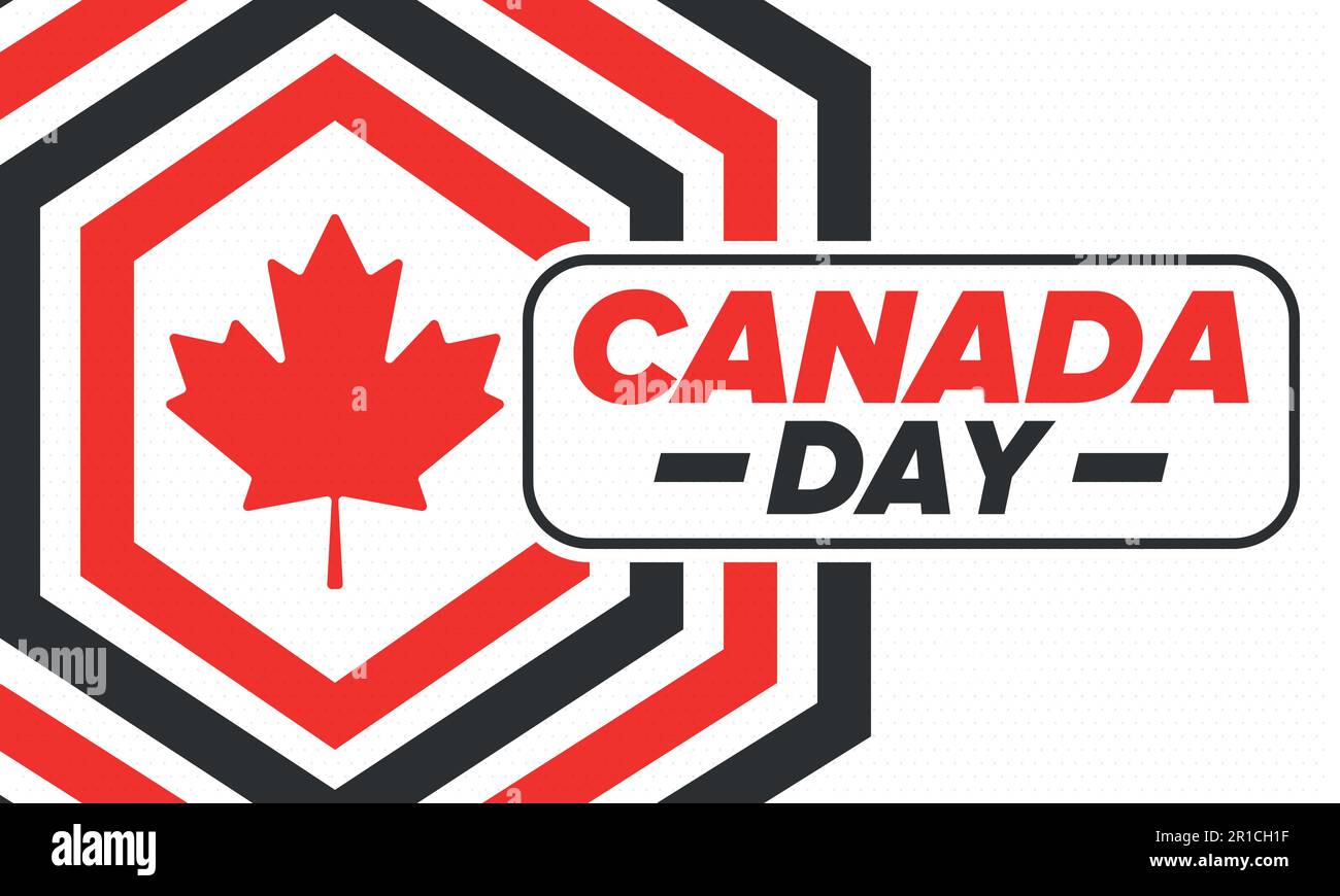 Happy Canada Day. National holiday, celebrated in July 1. Canadian flag ...