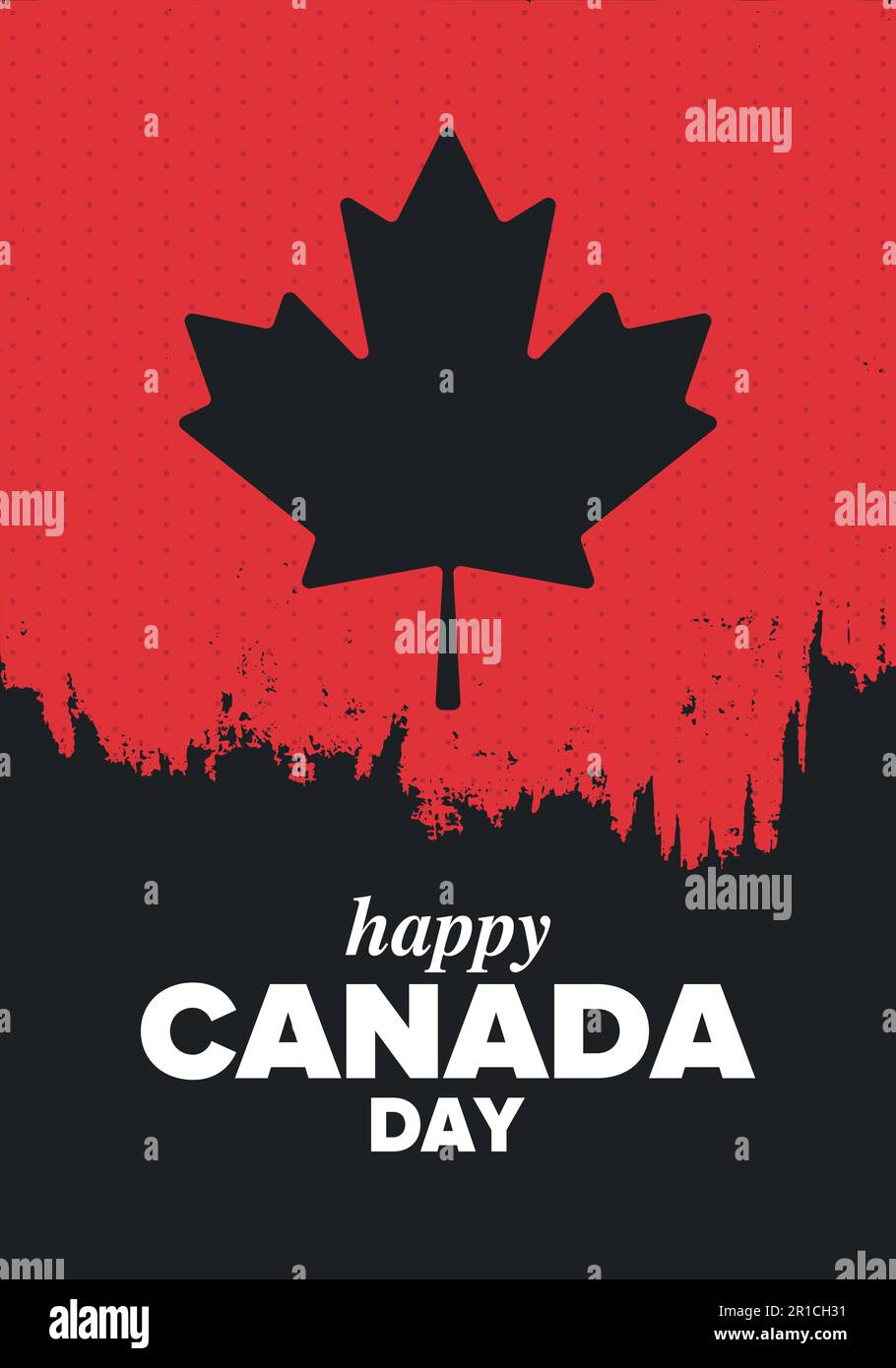Happy Canada Day. National holiday, celebrated in July 1. Canadian flag ...