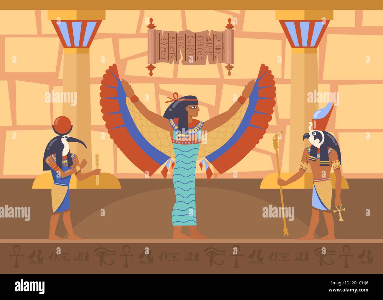 Egyptian goddess ma'at hi-res stock photography and images - Alamy