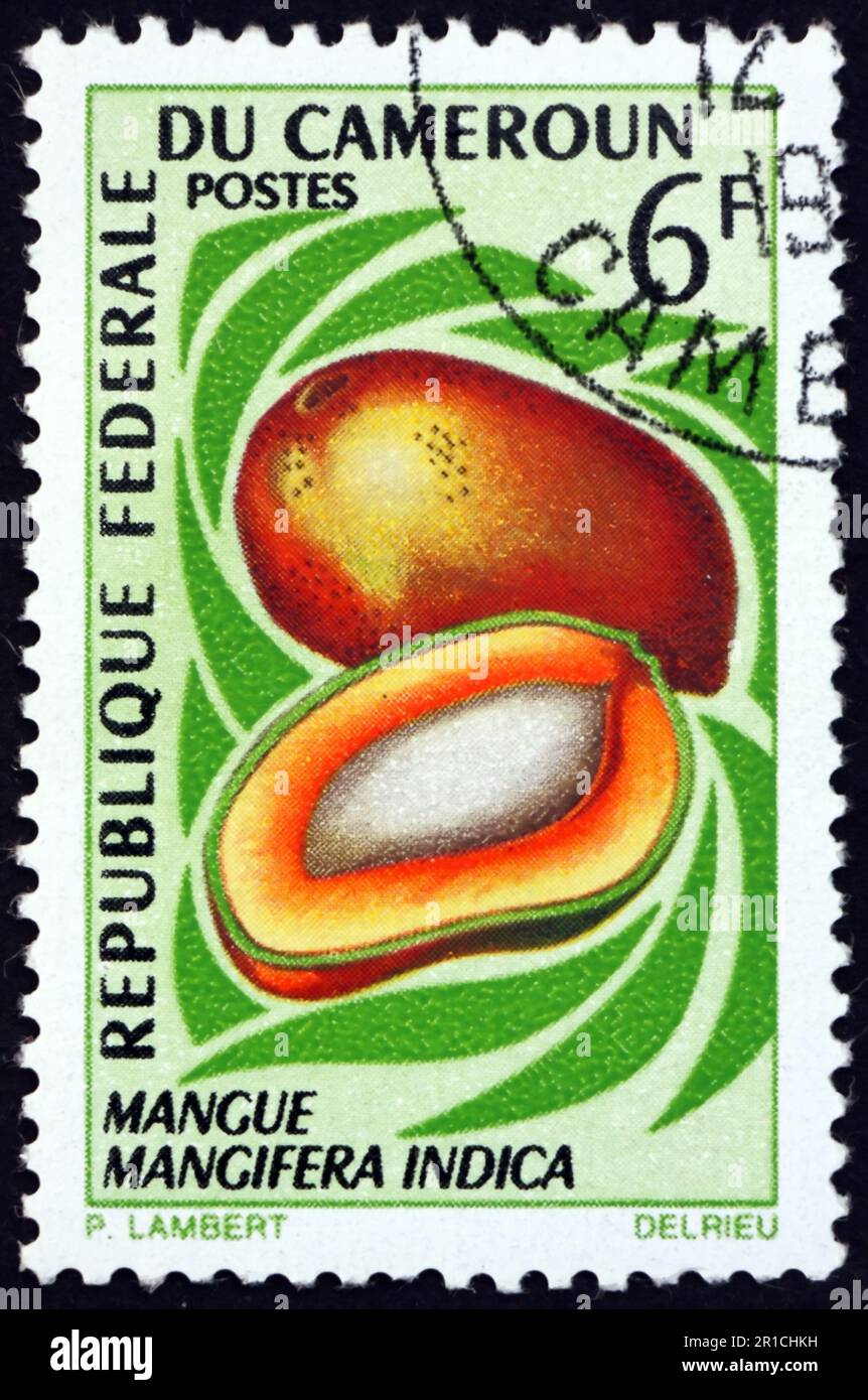 CAMEROON - CIRCA 1967: a stamp printed in Cameroon shows Mango, Fruit ...