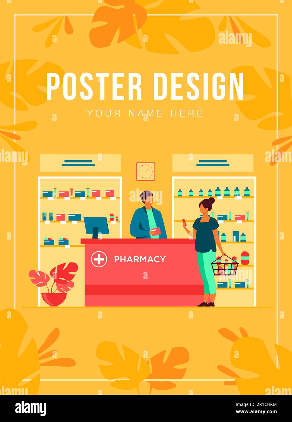 Woman pharmacy shopping Stock Vector Images - Alamy
