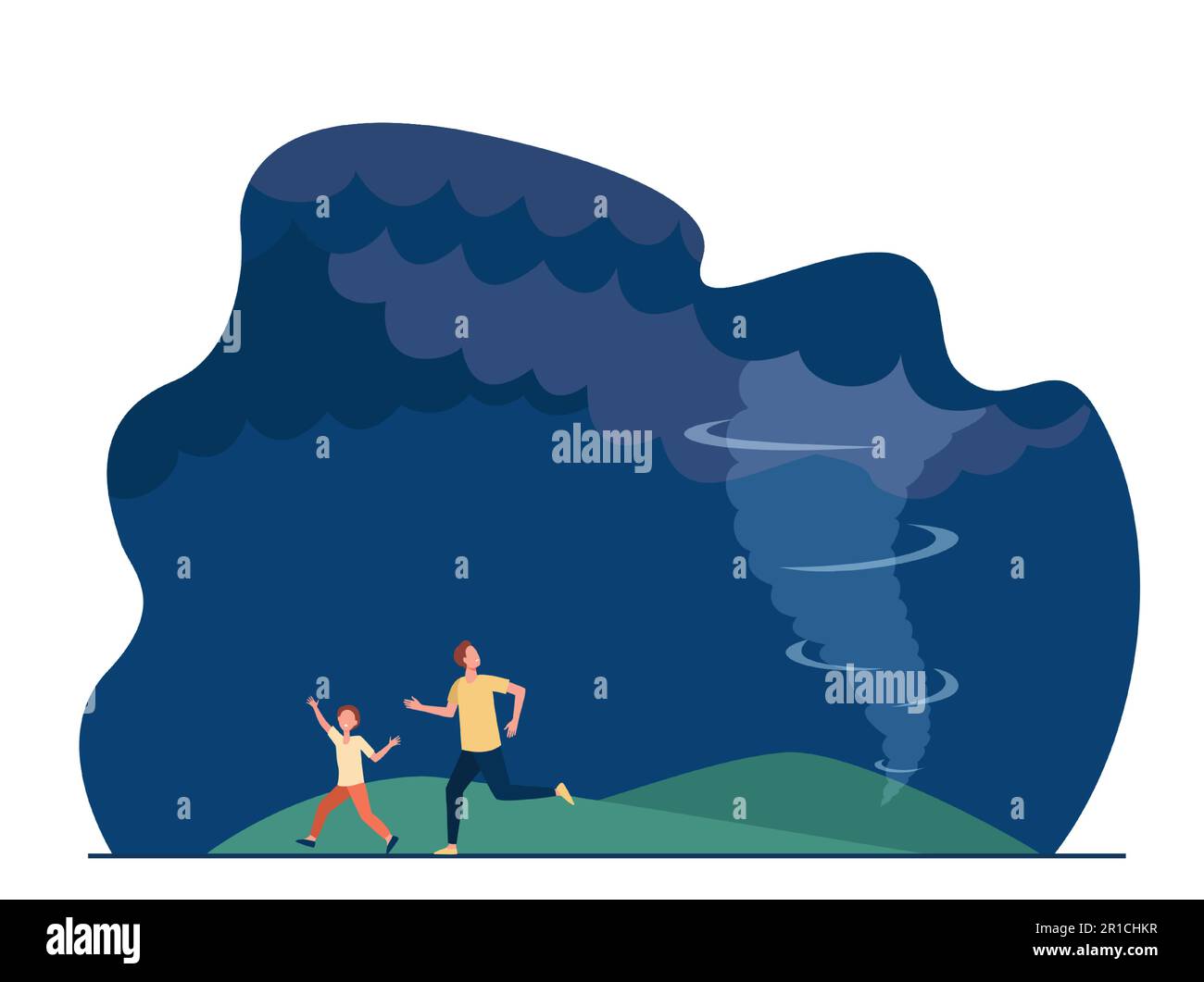 Tornado people running hi-res stock photography and images - Alamy